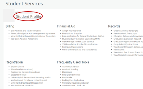 Student Profile | YSU